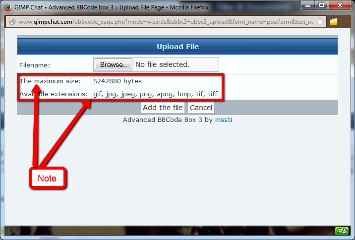 Uploading issues • GIMP Chat