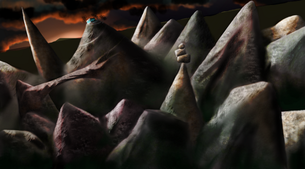 Three Point Perspective Mountains WIP • GIMP Chat