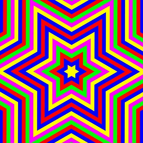 Symmetric diamond flowers from rotated geometric shapes • GIMP Chat