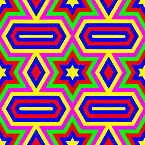 Symmetric diamond flowers from rotated geometric shapes • GIMP Chat