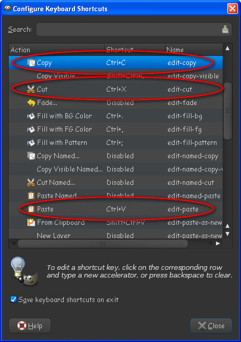 Any way to disable shortcut? • GIMP Chat