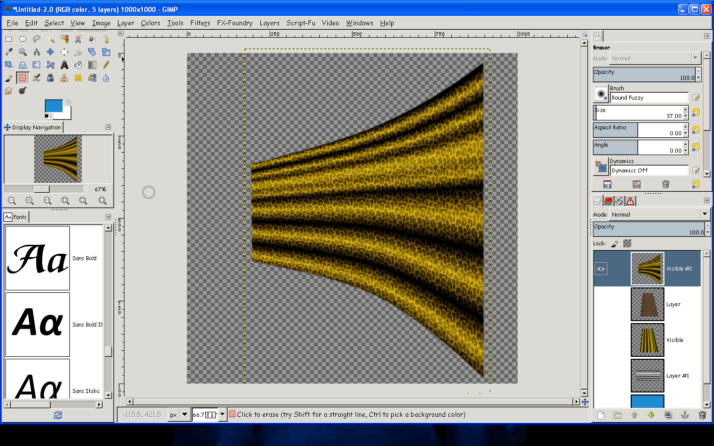Making an item drape. • GIMP Chat