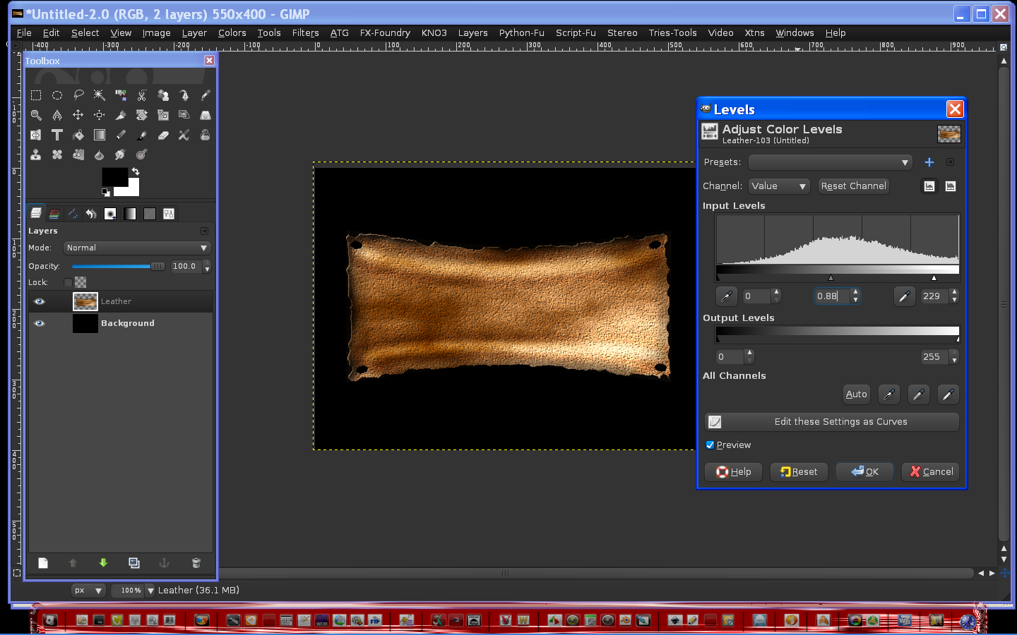 Leather Sign or Skin Tutorial • GIMP Chat