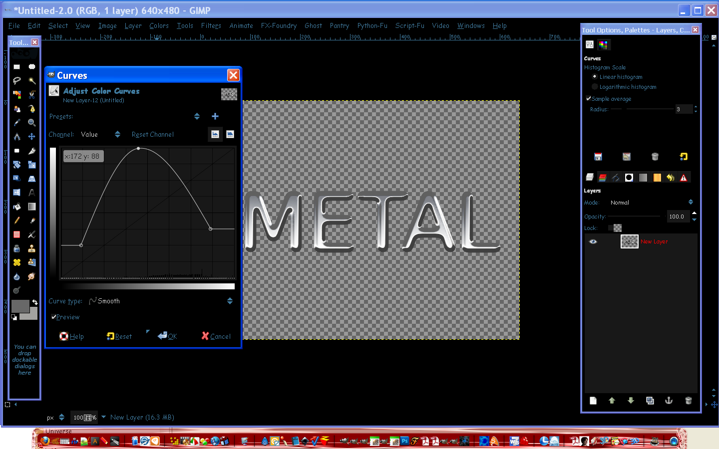 metallic looking text effect - Page 2 • GIMP Chat