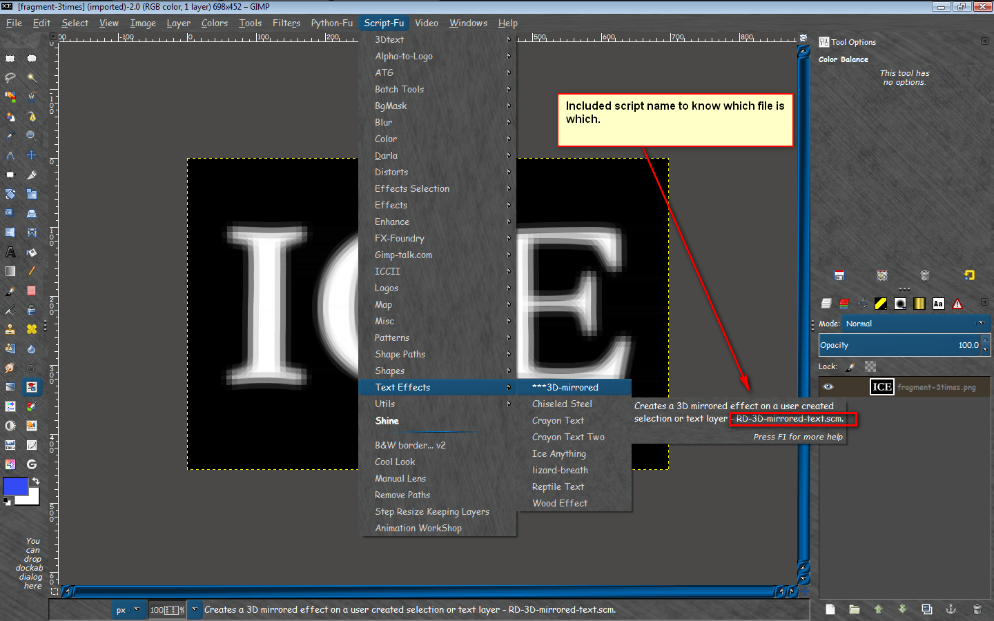 Is there a way to add code to a script for a different colored text ...