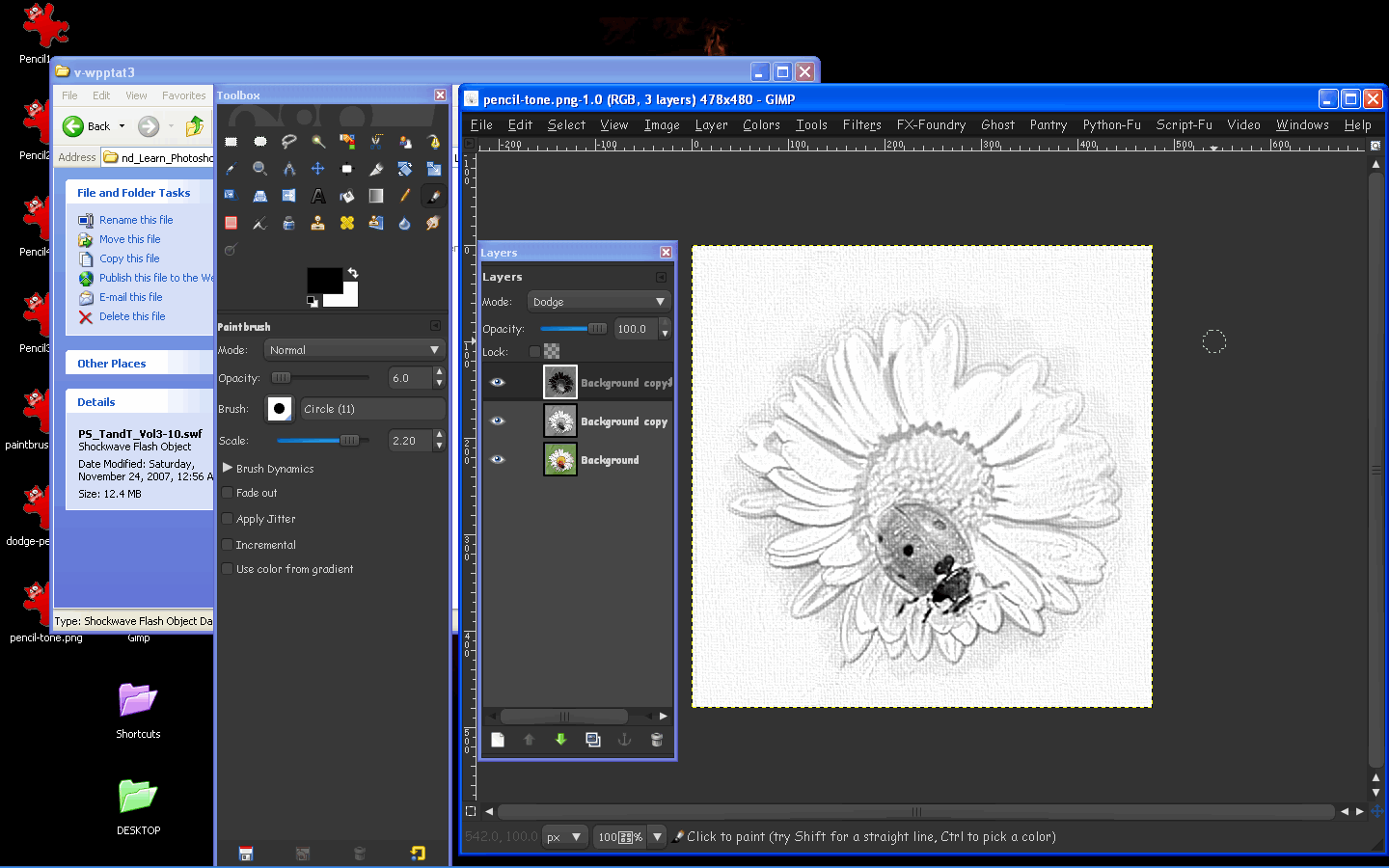 A pencil tone tutorial that you control • GIMP Chat