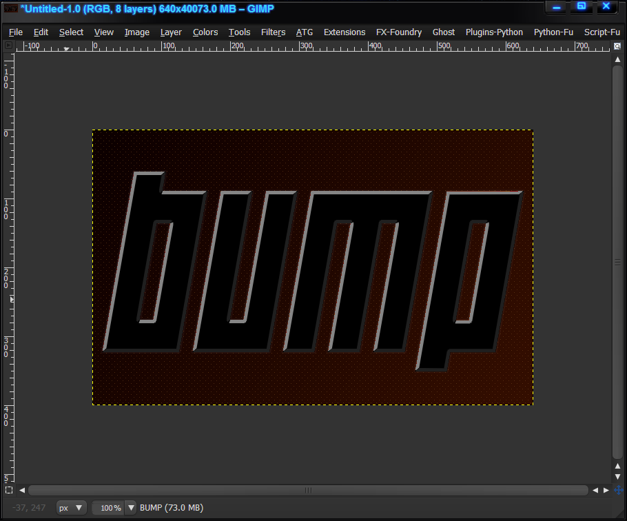Bump Map and Dark Fonts (Black) • GIMP Chat
