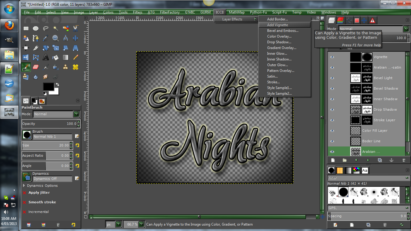 Iccii Layer Effects Finally finished with 1 new file • GIMP Chat